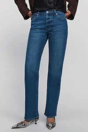 Rolla's Meg Mid Rise Straight Leg Jeans