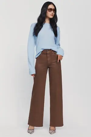 Paige Anessa " Coated High Rise Wide Leg Jeans