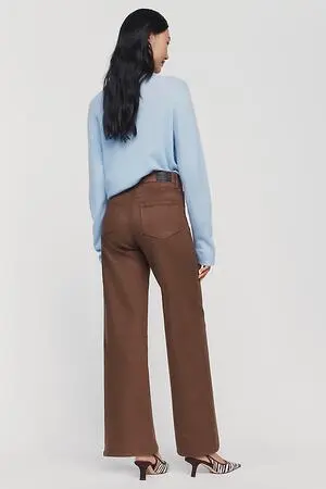 Paige Anessa " Coated High Rise Wide Leg Jeans
