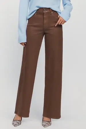 Paige Anessa " Coated High Rise Wide Leg Jeans
