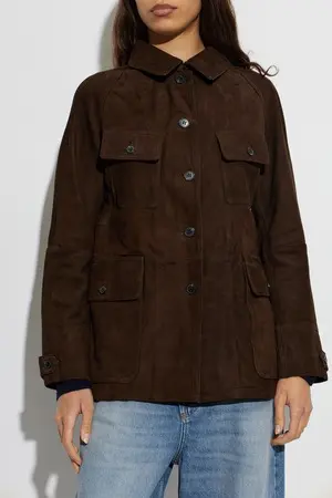 ALLSAINTS Roiya’ Suede Jacket - Brown