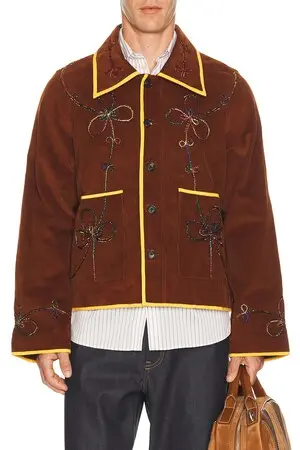 BODE Cactus Couching Jacket In Brown