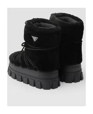 Prada Logo Plaque Ankle Boots