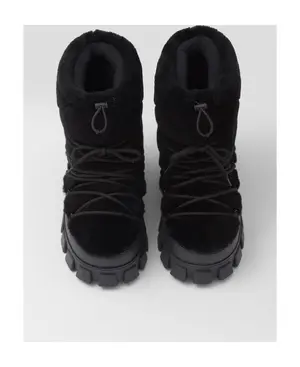 Prada Logo Plaque Ankle Boots