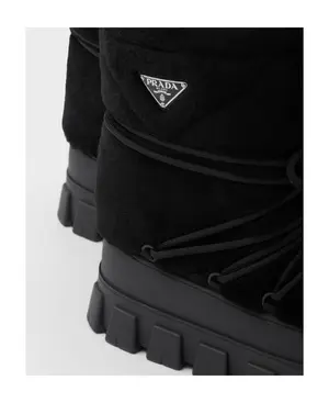 Prada Logo Plaque Ankle Boots