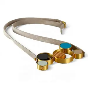 SVETLANA VUKOV Neutrals Turquoise&sand Five Orbits Necklace - Blue