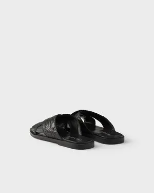 Prada Crisscross Slides