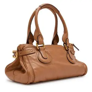 Chloé Grain Studded Shoulder Bag - Brown