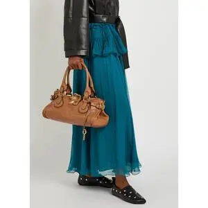 Chloé Grain Studded Shoulder Bag - Brown