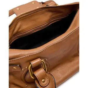 Chloé Grain Studded Shoulder Bag - Brown