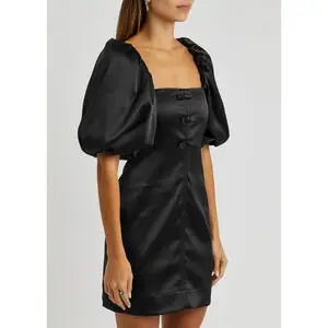 GANNI Satin Short Dress