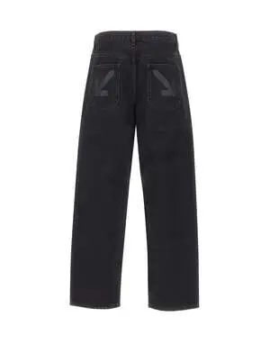 Off-White Half Arrow Straight-leg Jeans - Black