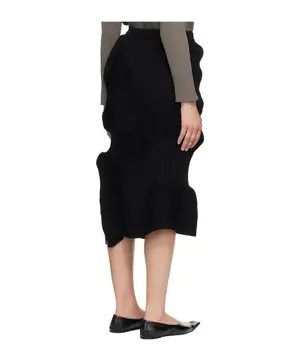 Issey Miyake Kone Kone Ribbed Knitted Skirt