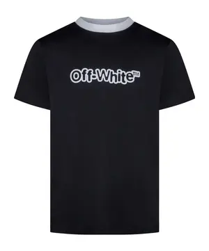 Off-White Round-neck Short-sleeved T-shirt
