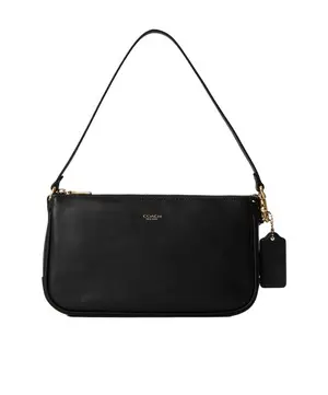 COACH Leather Underarm Bag Black