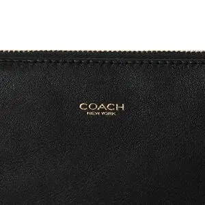 COACH Leather Underarm Bag - Black
