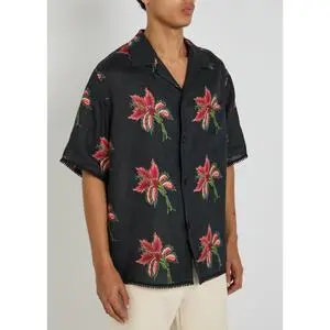 Valentino Garavani Floral-print Linen Shirt