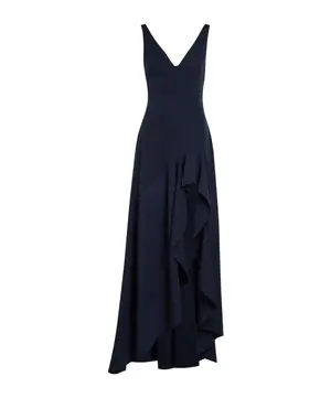 Stella McCartney Ruffled V-neck Dress - Black