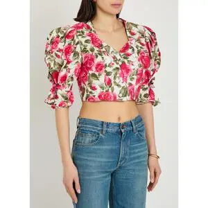 Chloé Floral Cotton Slim-fit Blouse - Multicolor
