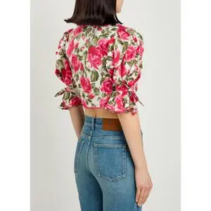 Chloé Floral Cotton Slim-fit Blouse - Multicolor