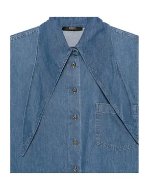 Seventy Oversized-collar Denim Shirt