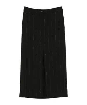 Seventy Pinstripe Front-slit Skirt