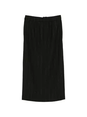 Seventy Pinstripe Front-slit Skirt