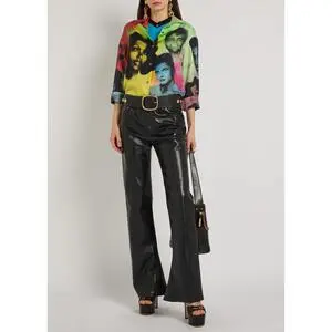 Versace Printed Silk-twill Shirt