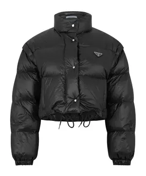 Prada Stand-collar Short Down Jacket