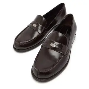 Tory Burch Glossed Leather Loafers