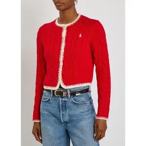 Polo Ralph Lauren Cotton Slim-fit Cropped Cardigan