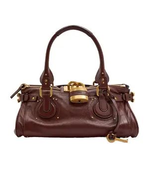 Chloé Grain Leather Shoulder Bag Red