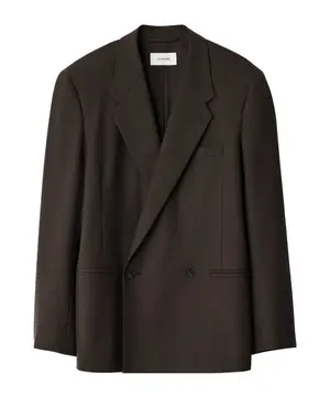LEMAIRE Double-breasted Jacket In Tropical Wool Blend