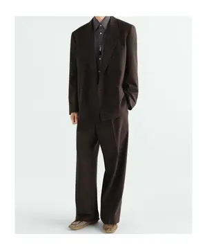 LEMAIRE Double-breasted Jacket In Tropical Wool Blend