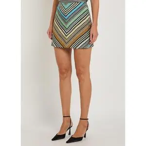 Missoni Striped Fine-knit Skirt
