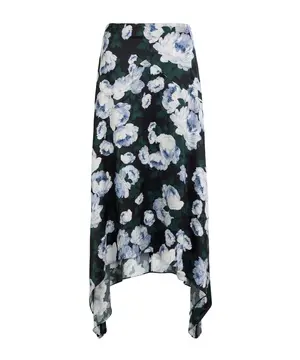 STELLA MCCARTNEY Floral Print Satin Skirt