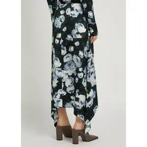 Stella McCartney Floral Print Satin Skirt