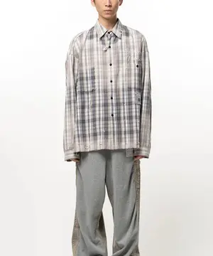Mihara Yasuhiro Vintage-style Plaid Shirt