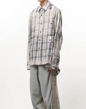 Mihara Yasuhiro Vintage-style Plaid Shirt