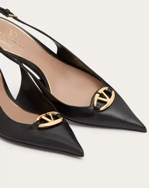 Valentino Garavani Vlogo Signature Pointed Toe Slingback Pumps