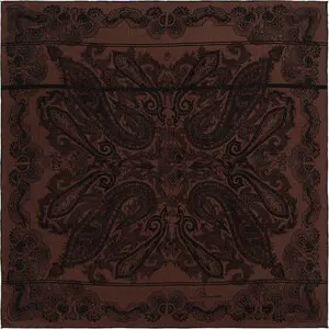 PETRUSSE Wool Scarf Moon Twill Chocolate - Brown