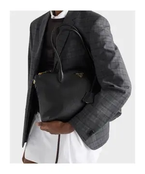 Prada Large Leather Tote Bag