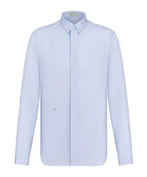 Dior Shirt With Bee Embroidery - Blue