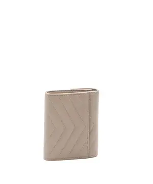 Saint Laurent Cassandre Matelassé Compact Tri-fold Wallet