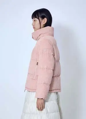 Moncler Lumineux Corduroy Short Down Jacket