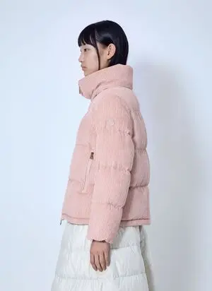 Moncler Lumineux Corduroy Short Down Jacket