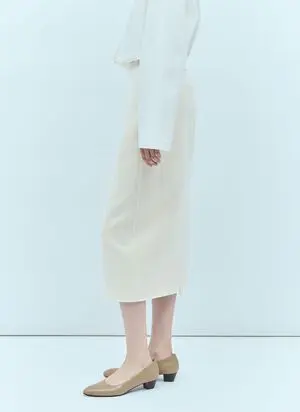 THE ROW Bartellette Midi Skirt - Beige