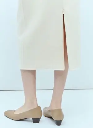 THE ROW Bartellette Midi Skirt - Beige