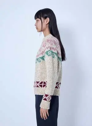 Moncler Geometric Jacquard Wool Blend Jumper