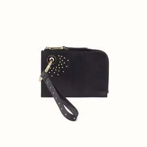 Hobo Jett Credit Card Wristlet Wallet Black